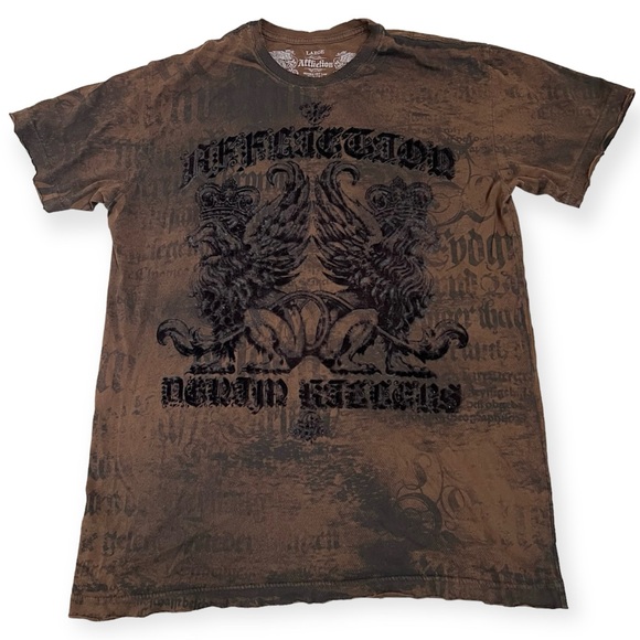 Affliction | Shirts | Vintage Affliction Mens Large Tee Gothic Angel ...